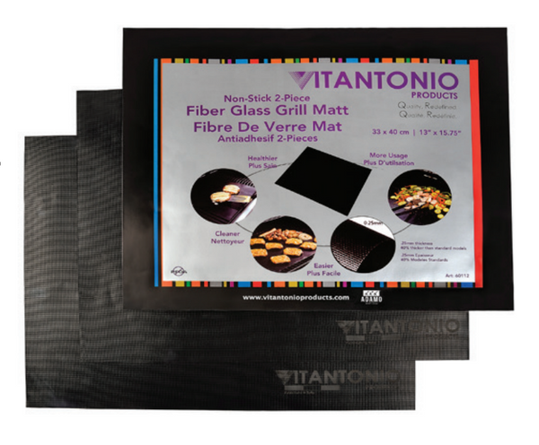 Vitantonio 2-Piece Fiber Glass Grill Mats – 33x40cm – Kitchen Niche